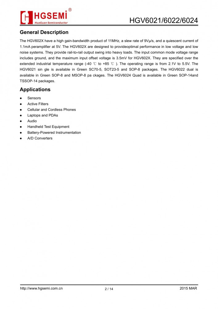 HGV6022M/TR datasheet page 2