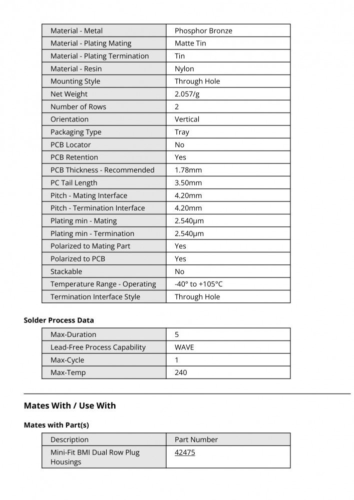 MOLEX MINI-FIT Jr. technical document page 3