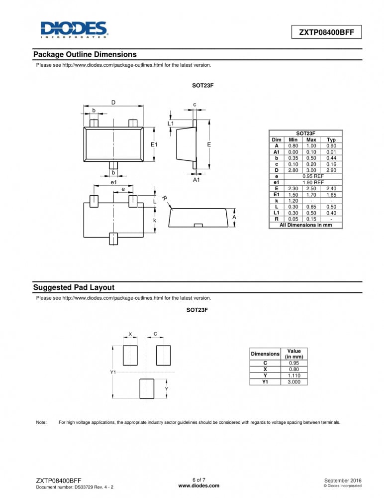 ZXTP08400BFFTA datasheet page 6