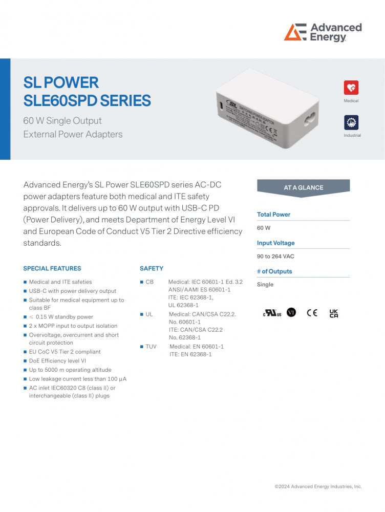 SLE60SPD datasheet page 1