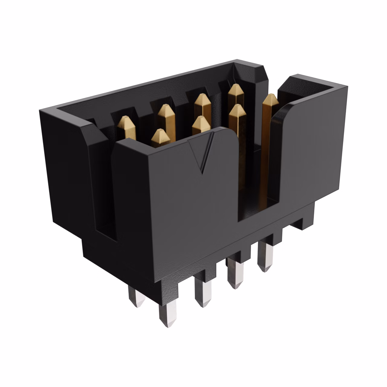 2.00mm Pitch, Milli-Grid PCB Header, Dual Row, Vertical, Through Hole, Shrouded, 24 Circuits, 0.76µm Gold (Au) Plating, 2.50mm Tail Length, Dual Side Slots, Dual Friction Locks, Center Polarization, with Peg, Tube