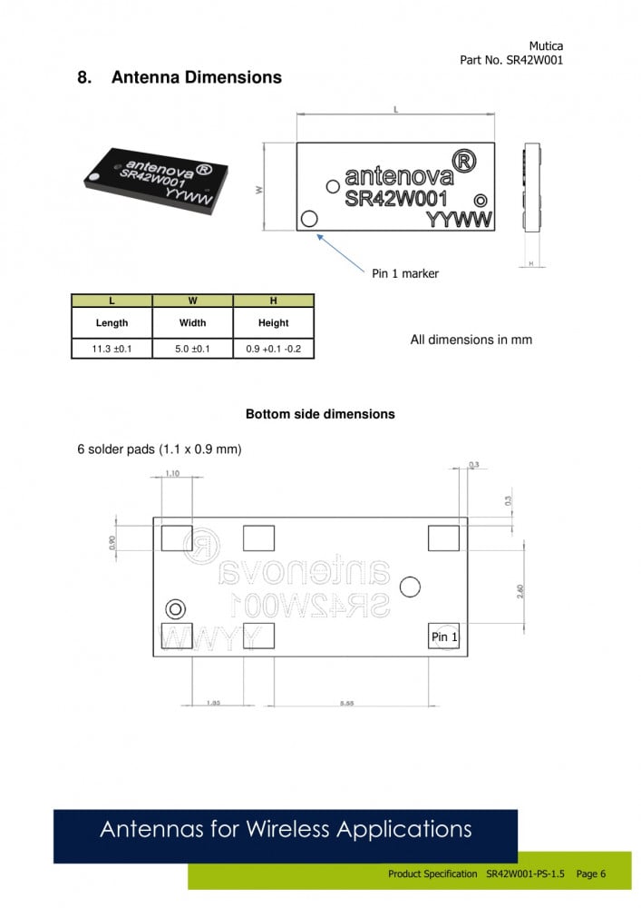 SR42W001 datasheet page 6