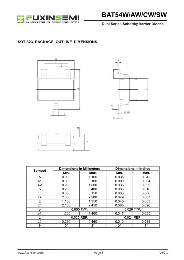 BAT54CW datasheet page 3
