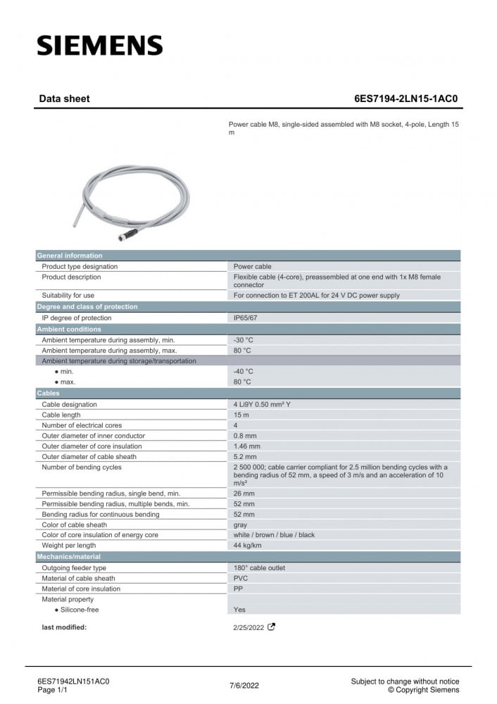 SIEMENS 6ES71942LN151AC0 datasheet preview