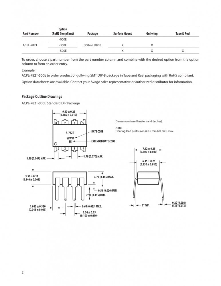 ACPL-782T datasheet page 2