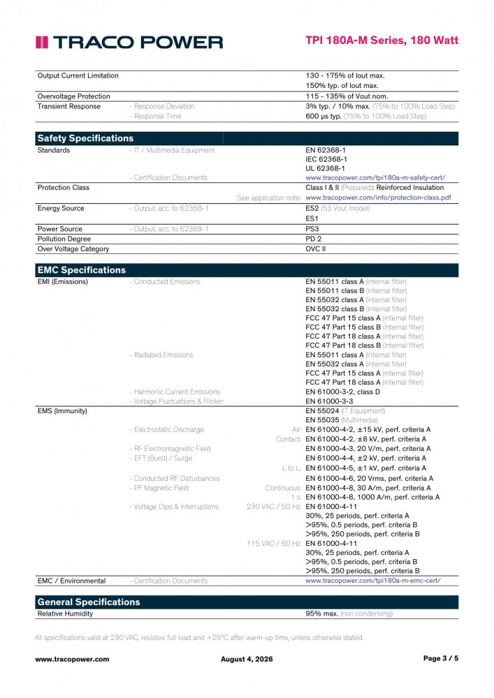 TPI 180A-M technical document page 3