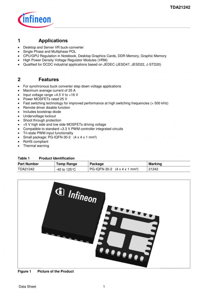 TDA21242 datasheet page 1