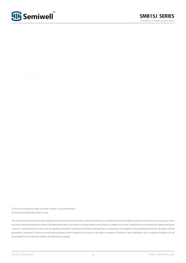 Semiwell SMB15J60CA datasheet page 7