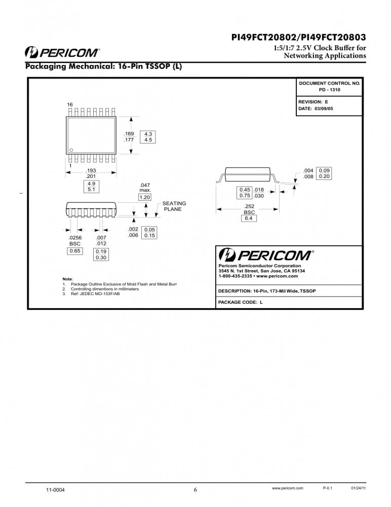 PI49FCT20802QEX datasheet page 6