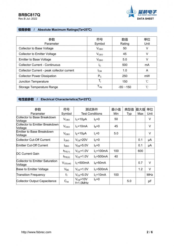 BRBC817Q-40 datasheet page 2
