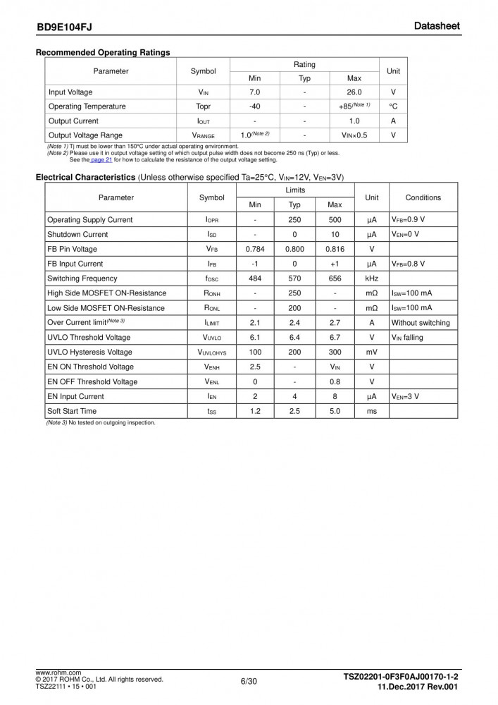 BD9E104FJ-E2 datasheet page 6