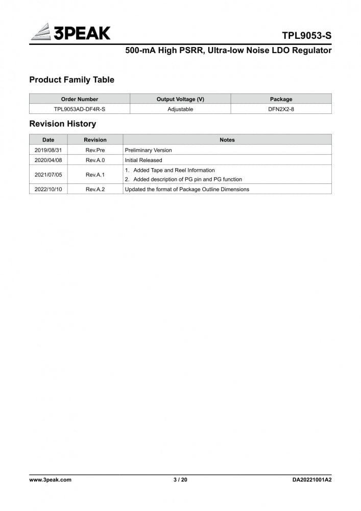 TPL9053AD-DF4R-S datasheet page 3