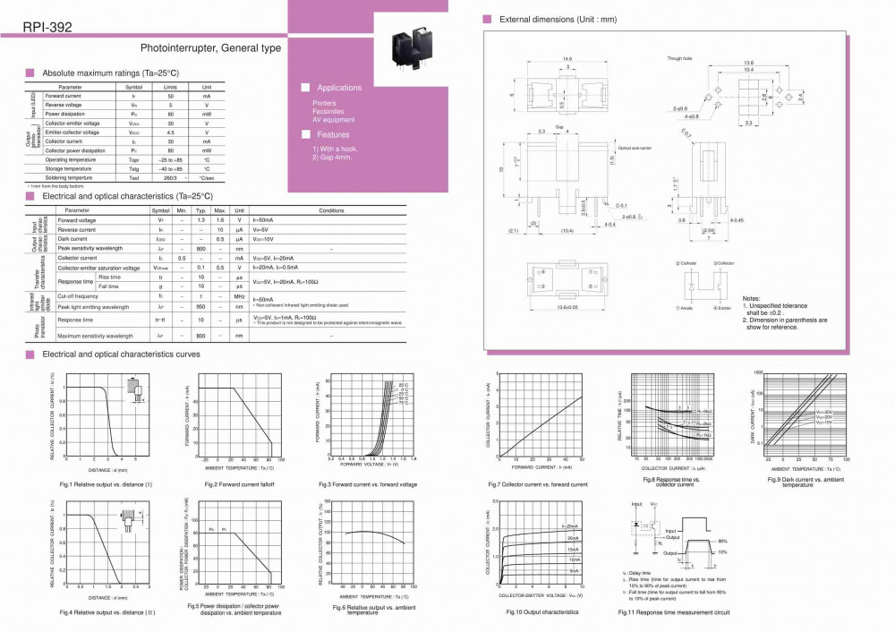 ROHM RPI-392 technical document page 1