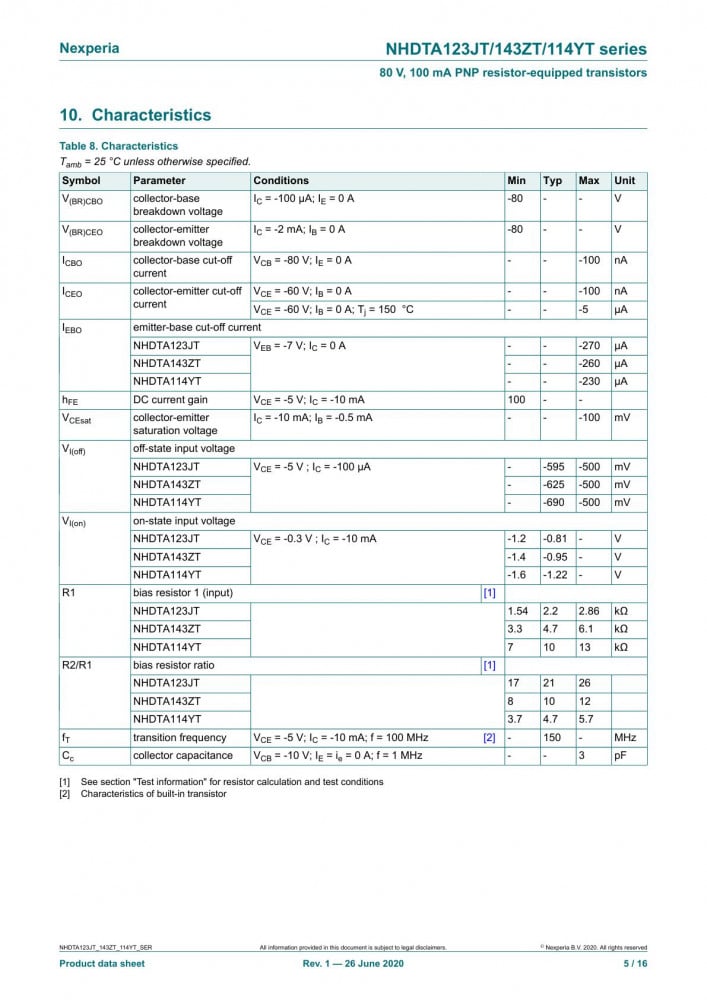 NHDTA114YT datasheet page 5