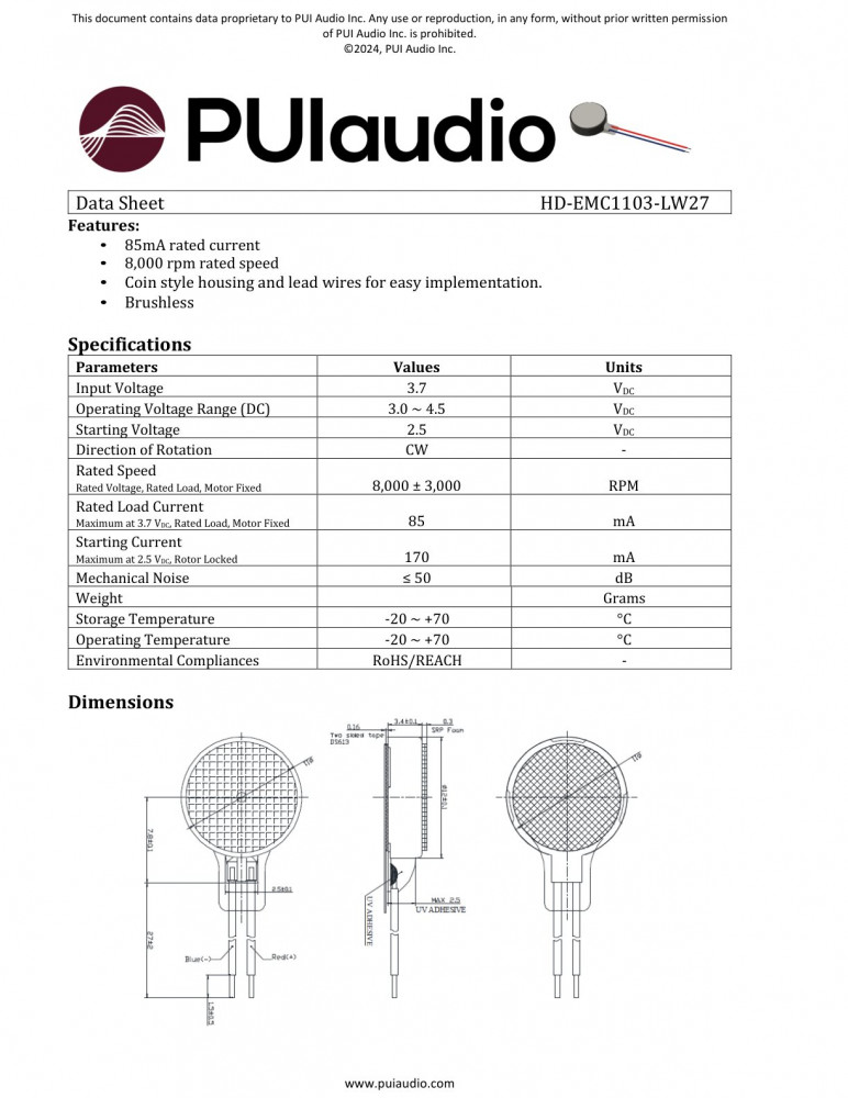 HD-EMC1103-LW27 datasheet page 1