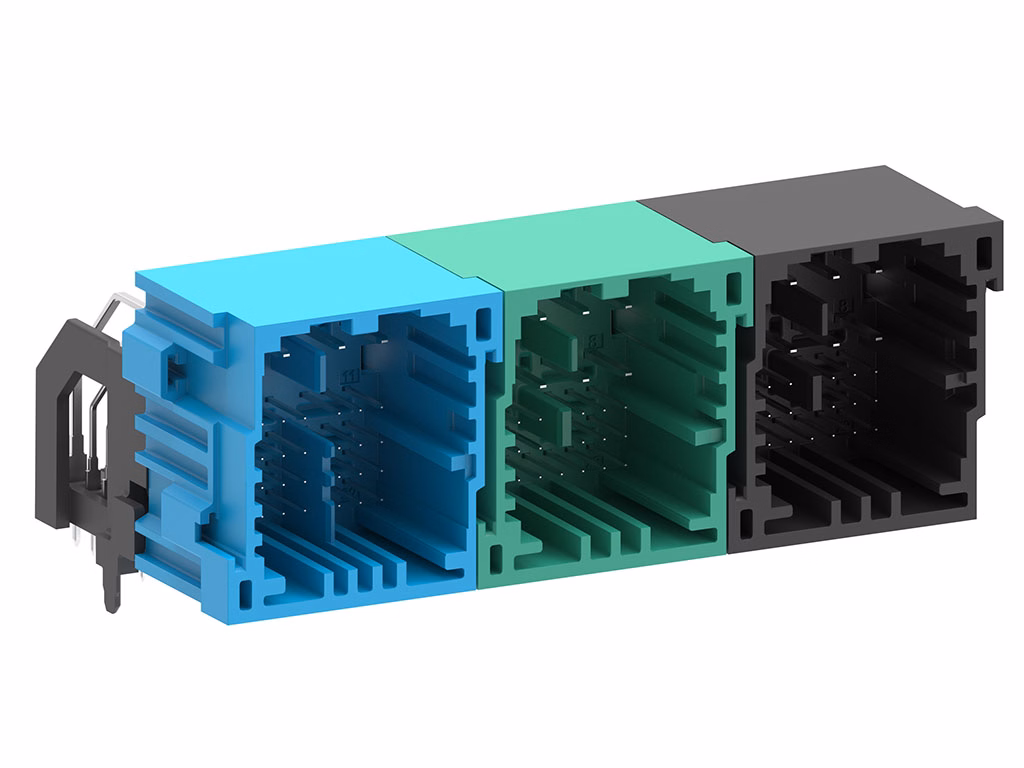 stAK50h 3 Bay Right-Angle Hybrid Header, 86 Circuits, Bay 1: 32 Circuits/Key 2/Blue; Bay 2: 27 Circuits/Key 2/Green; Bay 3: 27 Circuits/Key 1/Black; Tube for sale