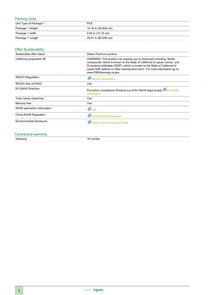 9001SKY203 technical document page 2