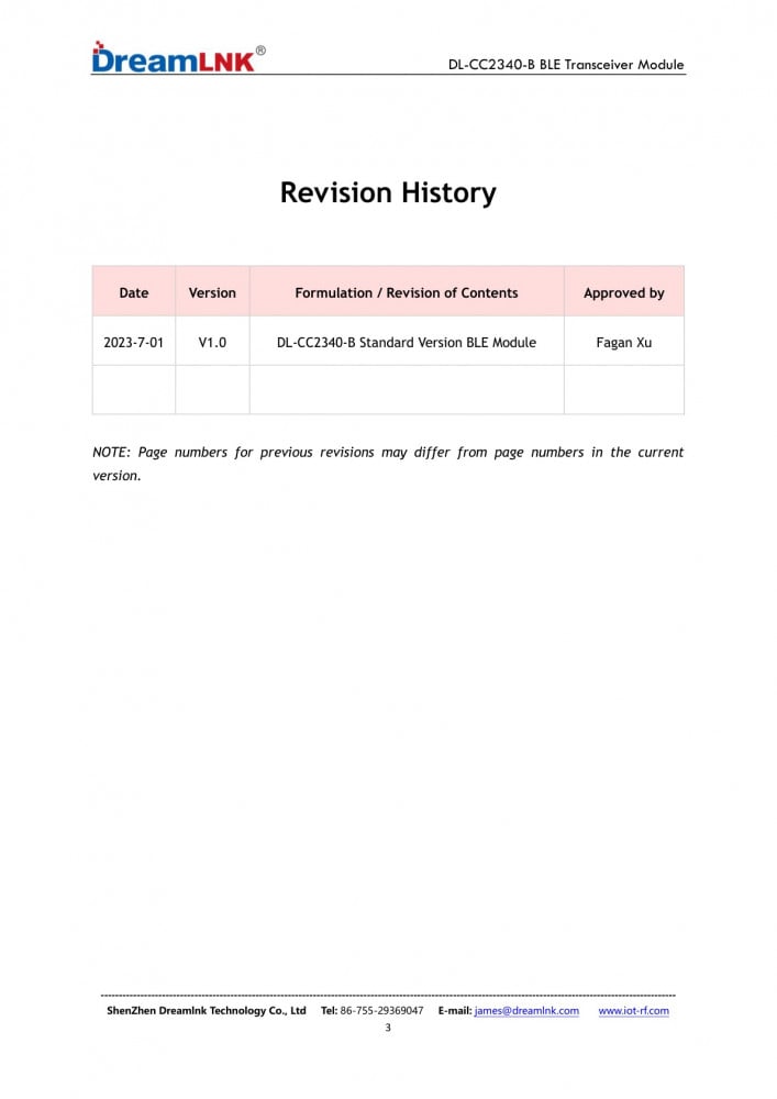 DL-CC2340-B document page 3