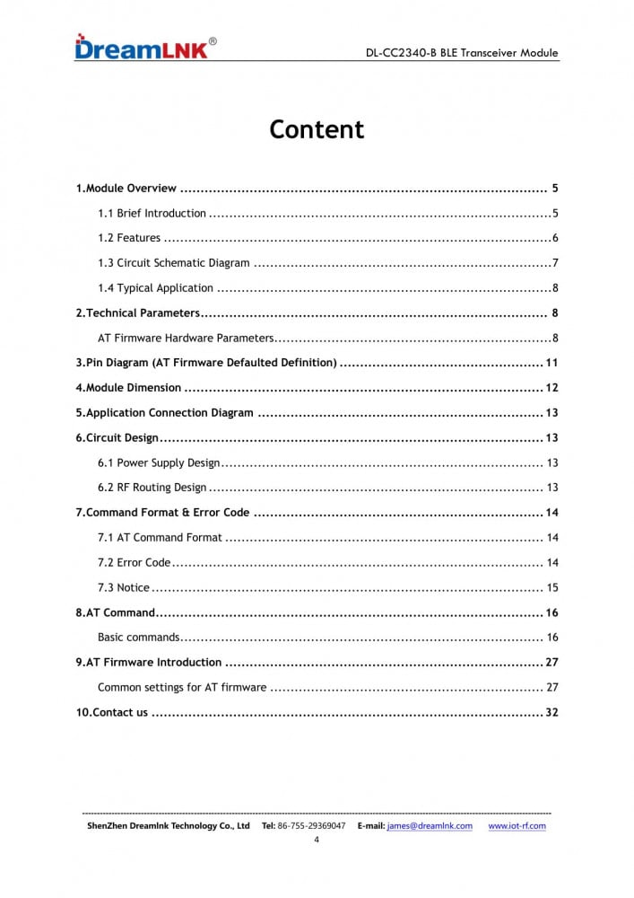 DL-CC2340-B document page 4