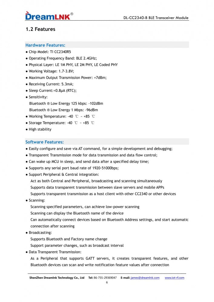 DL-CC2340-B document page 6