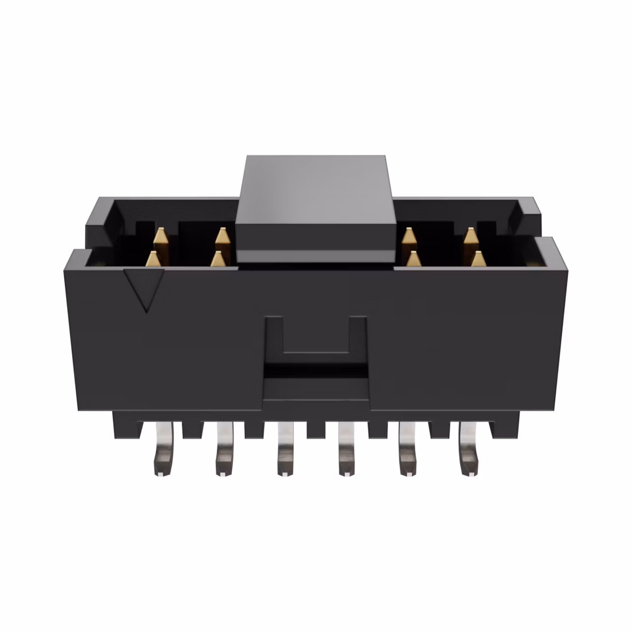 2.00mm Pitch, Milli-Grid PCB Header, Dual Row, Vertical, Surface Mount, Shrouded, 12 Circuits, 0.38µm Gold (Au) Plating, Dual Side Slots, Center Friction Lock, with Cap, Tube for sale