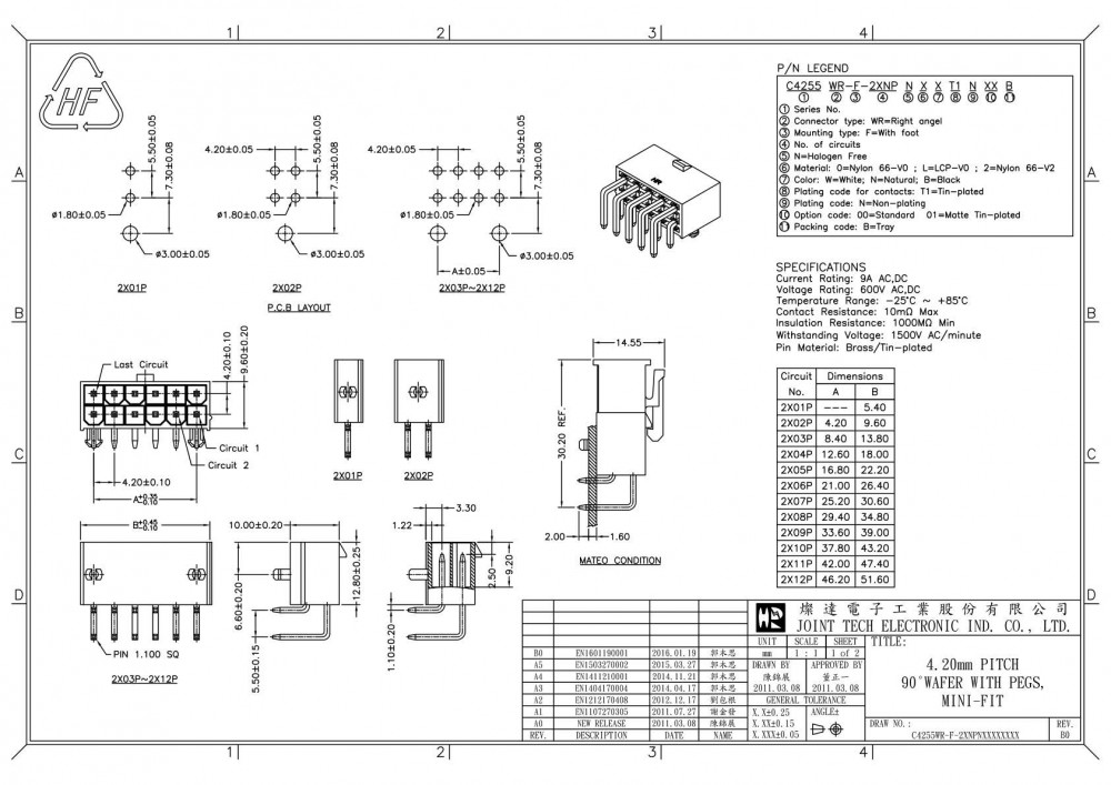 C4255WR-F connector technical document preview