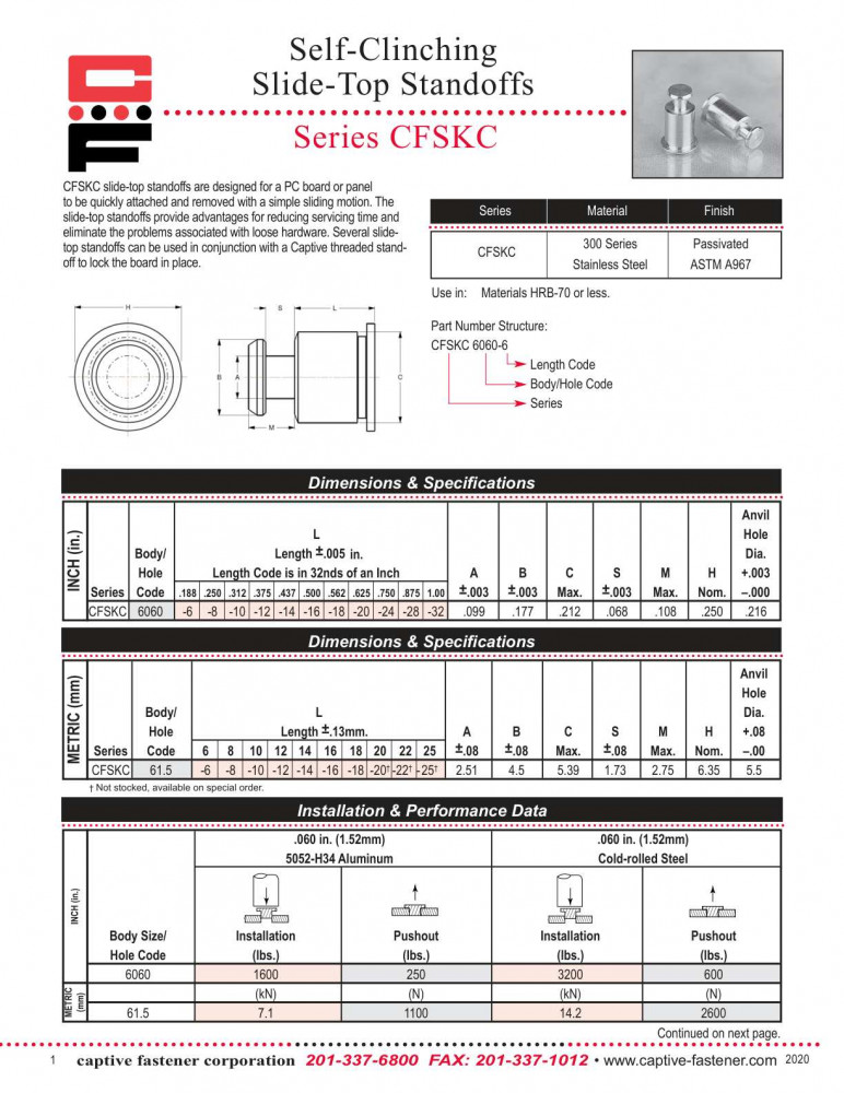 CFSKC series technical document page 1