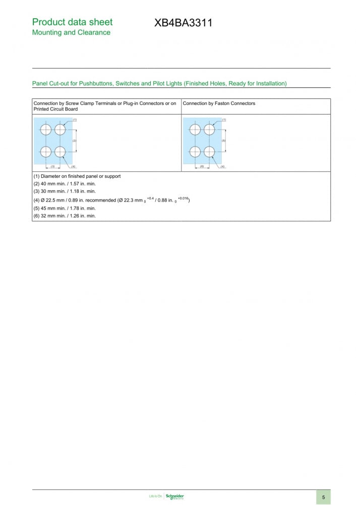 XB4BA3311 technical document page 5