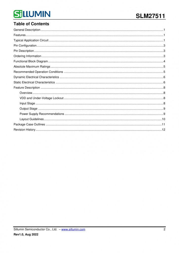 SLM27511 datasheet page 2