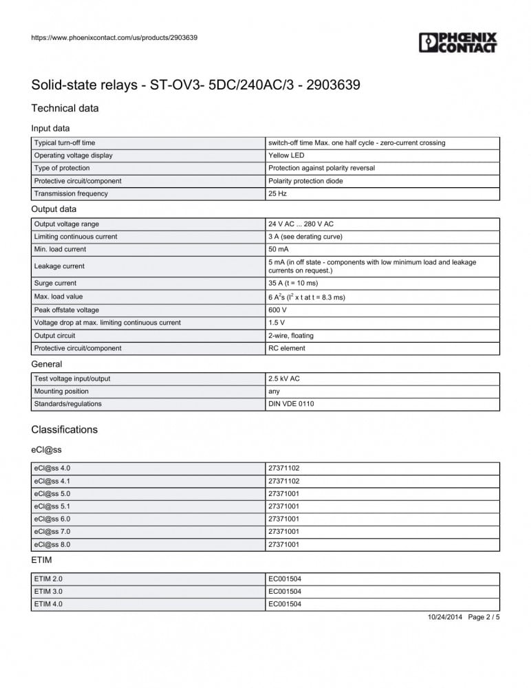 Phoenix Contact 2903639 technical document page 2