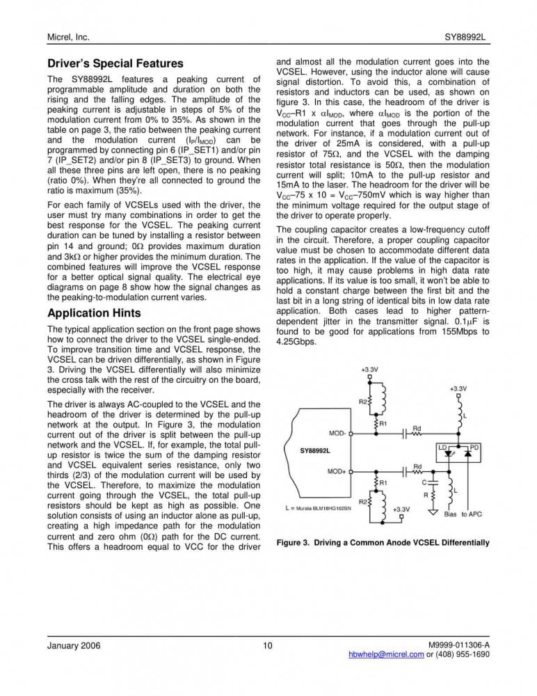 SY88992LMG datasheet page 10