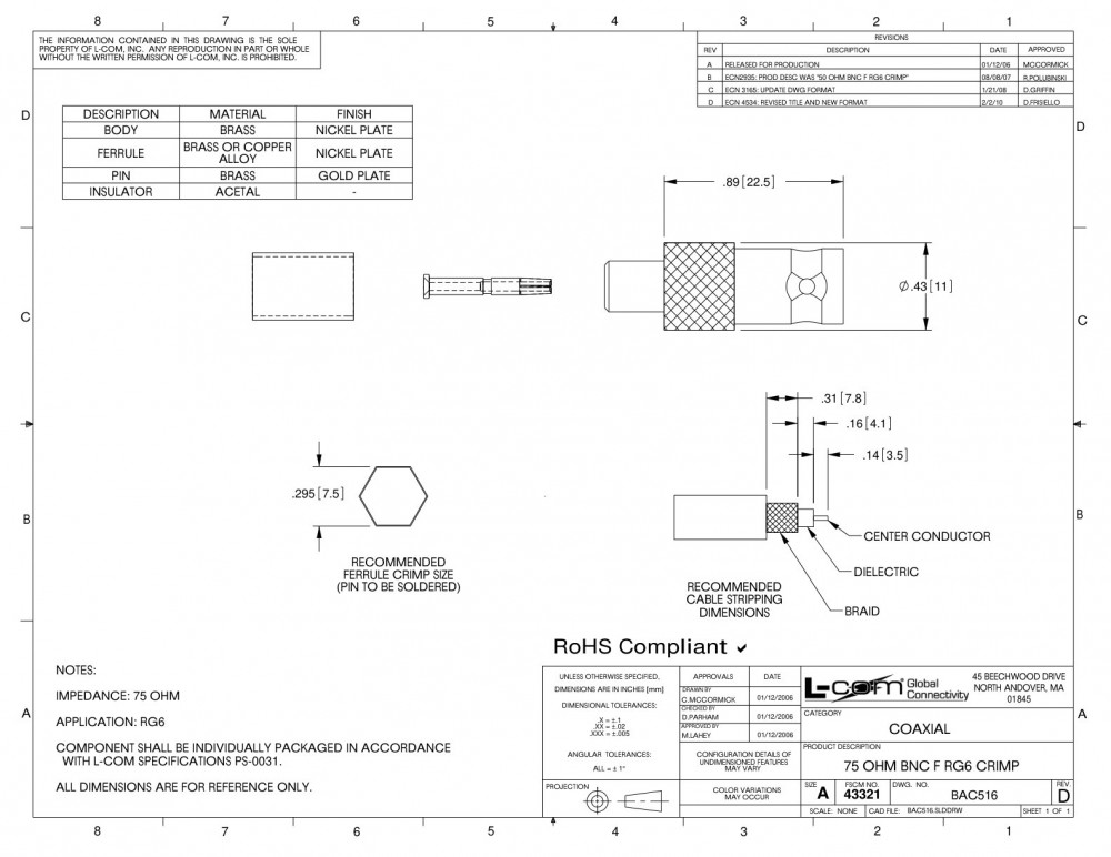 BAC516 technical document page