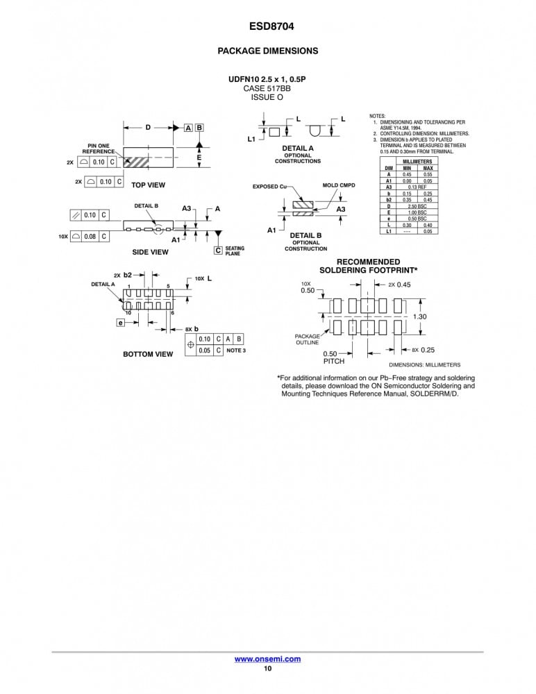 ESD8704MUTAG datasheet page 10