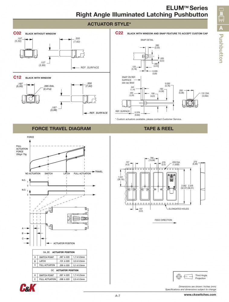 C&K ELUM series datasheet page 4