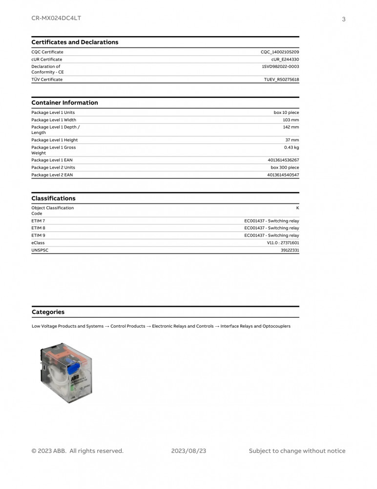 ABB CR-MX024DC4LT technical document page 3