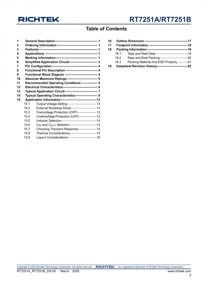 RT7251 datasheet page 3
