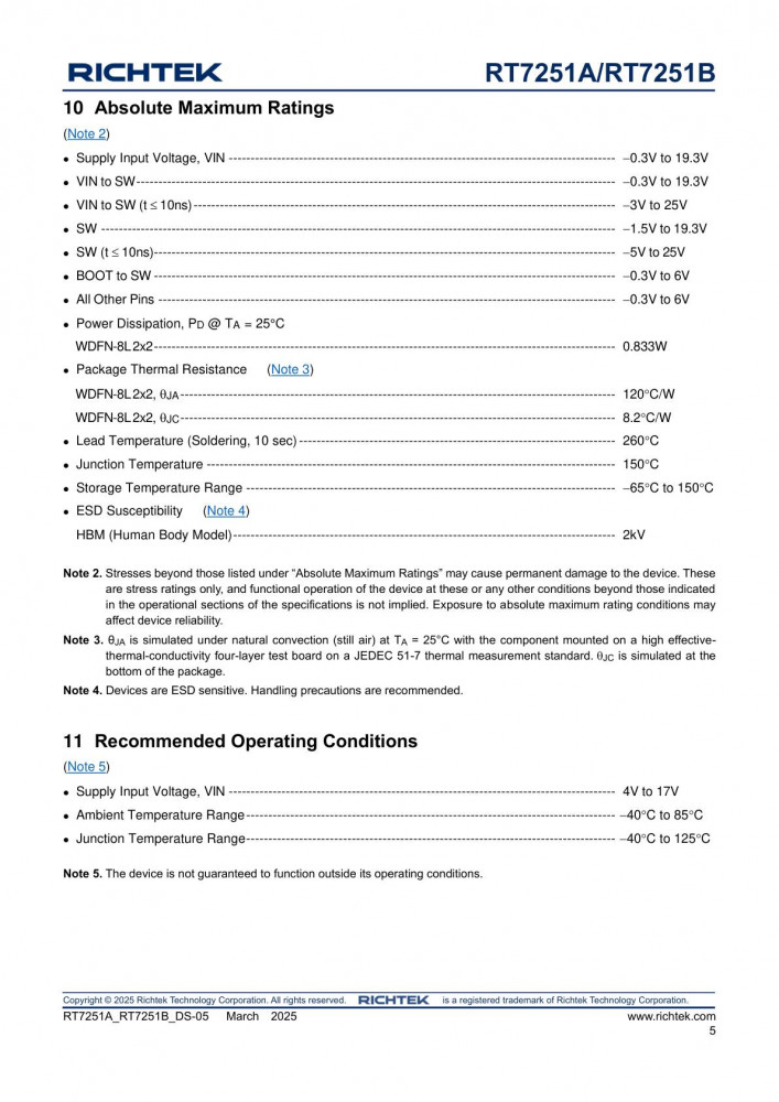 RT7251 datasheet page 5