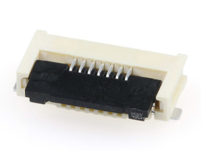 Easy-On FFC/FPC Connector, 0.50mm Pitch, 1.90mm Height, Single Bottom Contact (FS19), Right-Angle, Surface Mount, ZIF, 7 Circuits, Tin-Bismuth Plating for sale