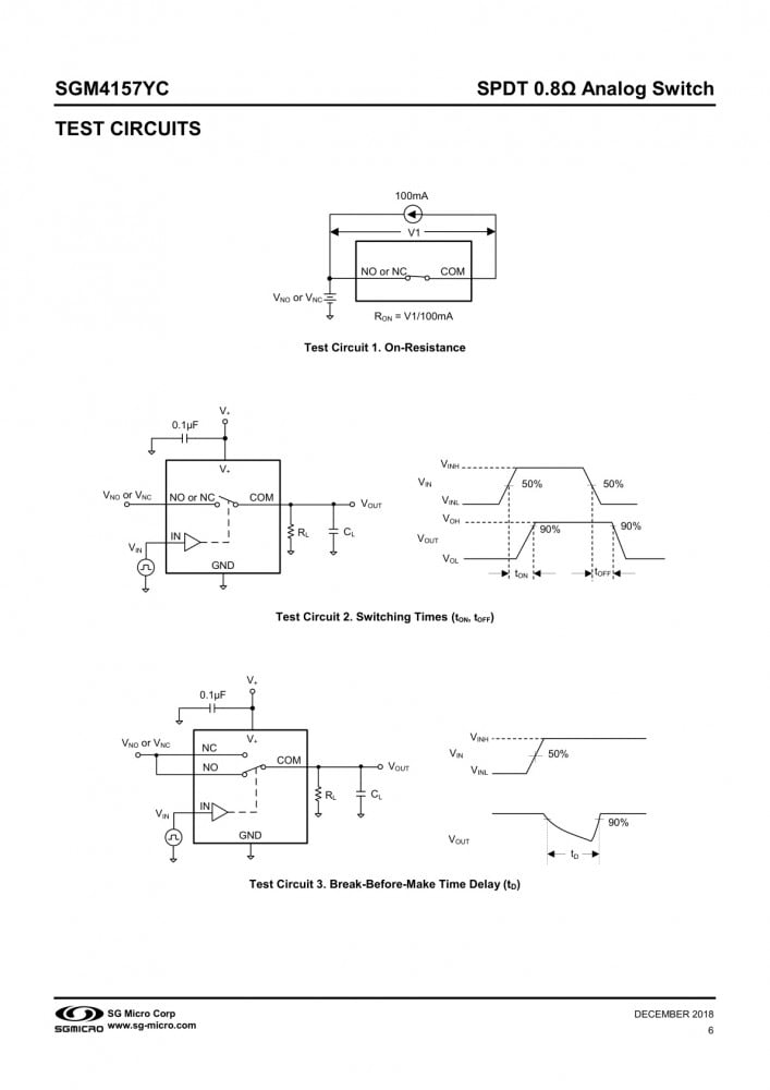 SGM4157YC6/TR datasheet page 6