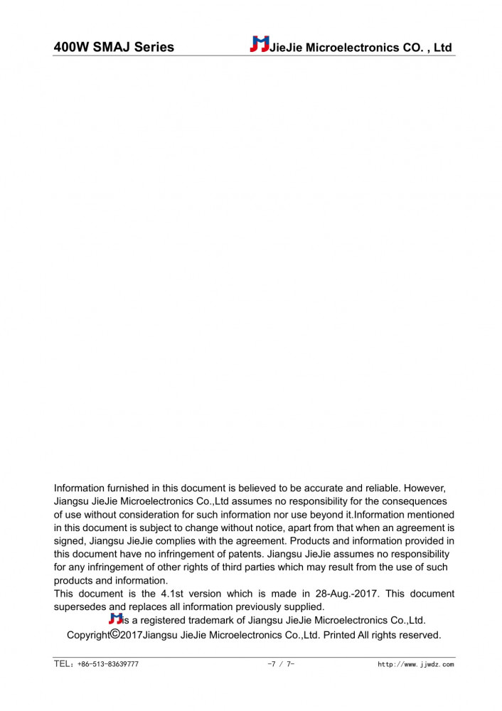 SMAJ series datasheet page 7