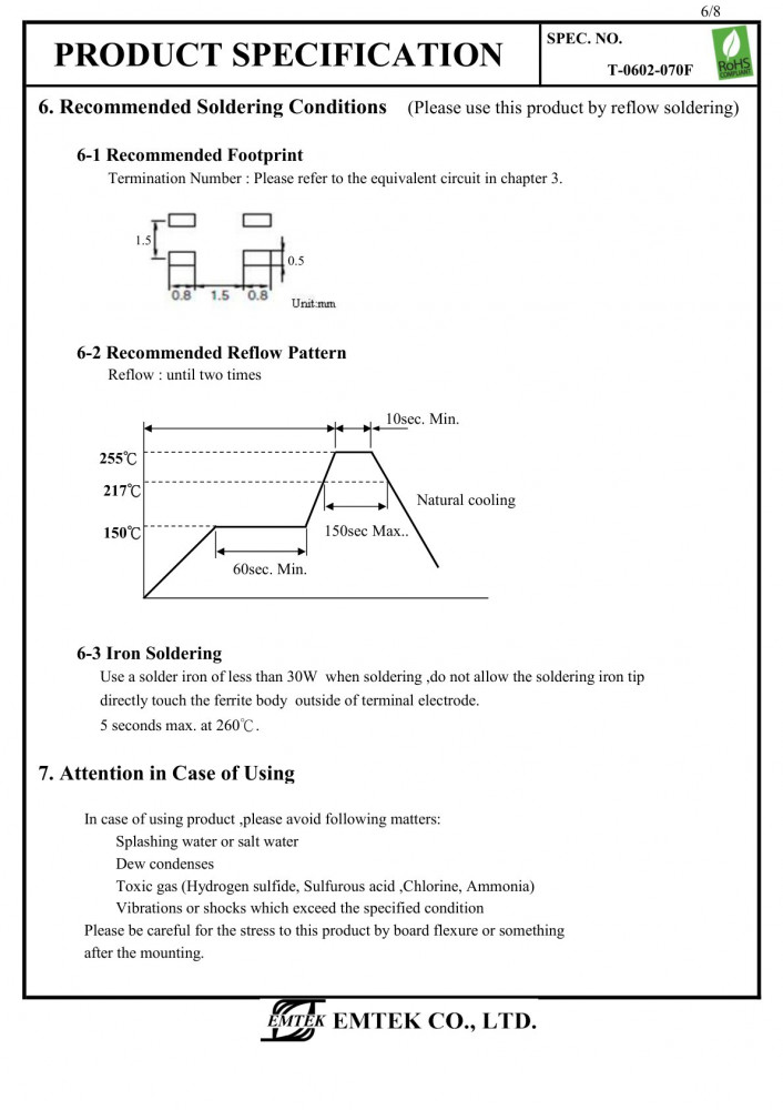 CMF2520F-102-2P-T specification page 7