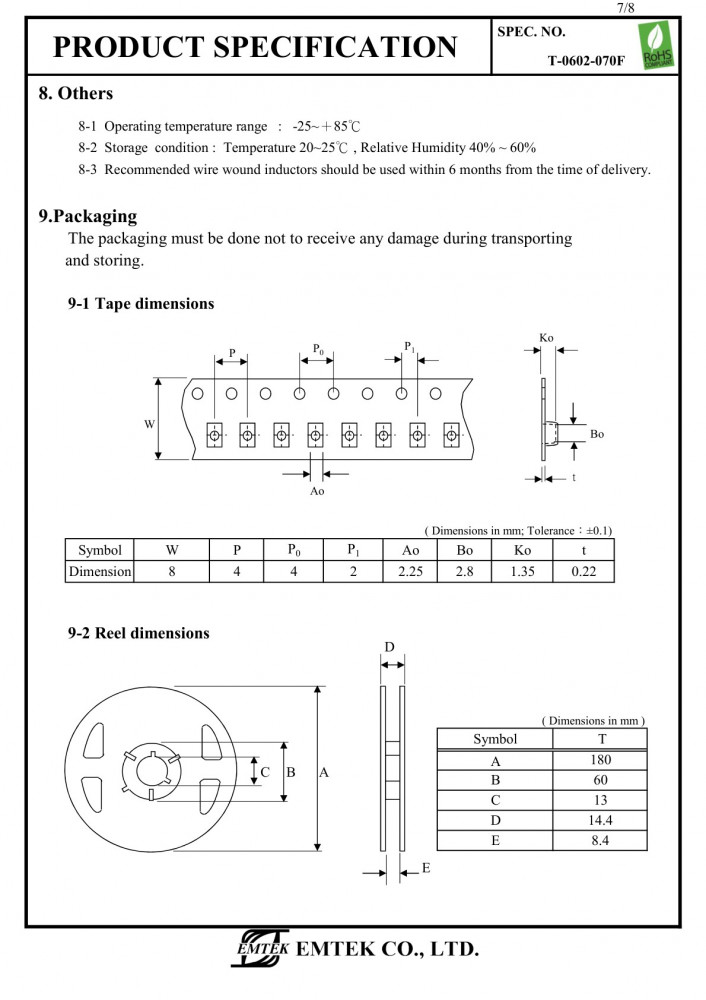 CMF2520F-102-2P-T specification page 8
