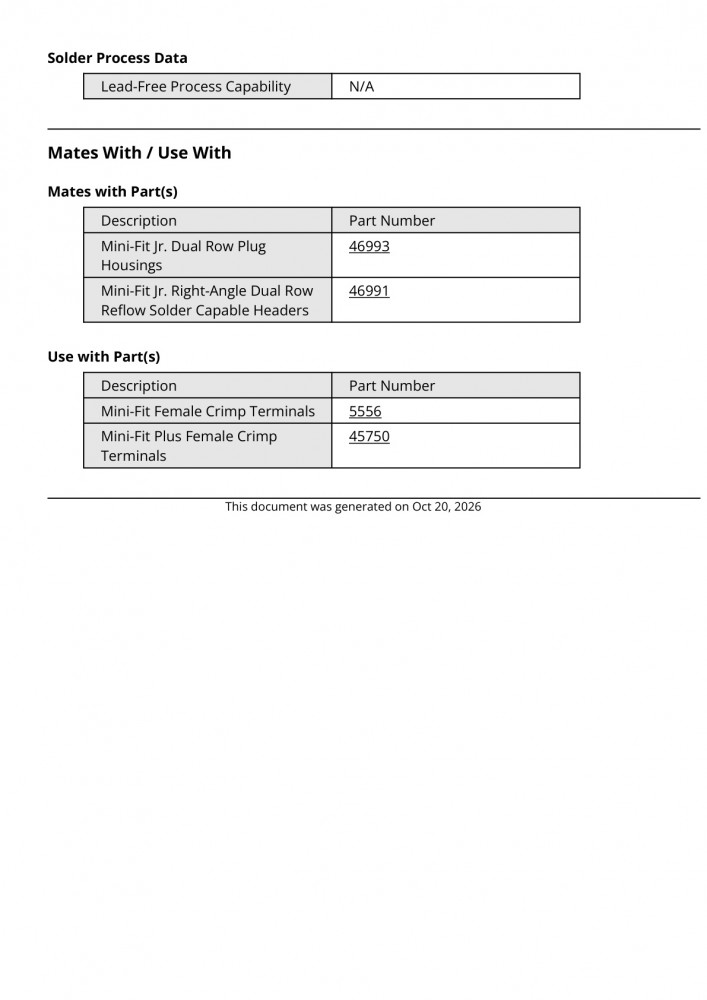 Technical document page 3 for MOLEX 469921210