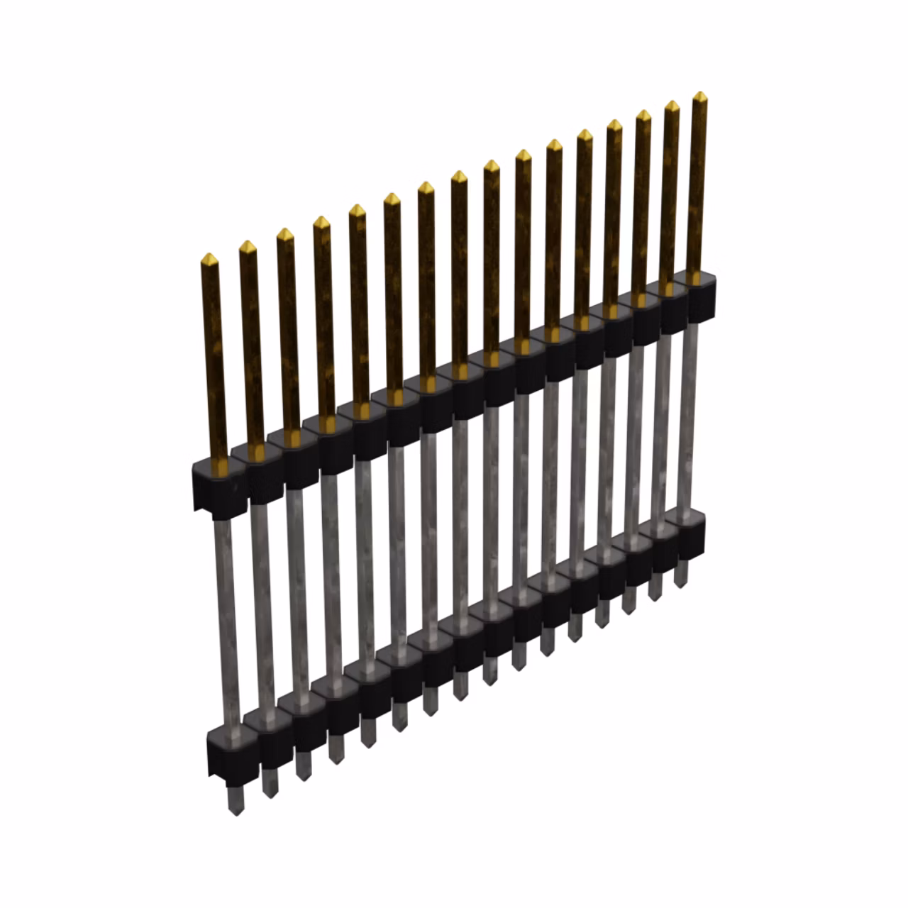 KK 254 PCB Header, Single Row, Dual Body, Through Hole, Vertical, 16 Circuits, 0.38µm Gold(Au) Plating, 19.05mm Stacking Height, Bag Packaging, Lead-Free for sale