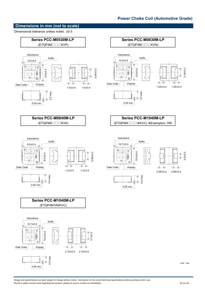 PANASONIC ETQP4M220KVK technical document page 10