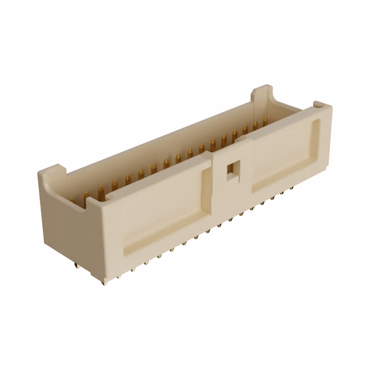 MicroClasp Right-Angle Header, 2.00mm Pitch, Single Row, Through Hole, Tin (Sn) Plating, 13 Circuits, with PCB Locator