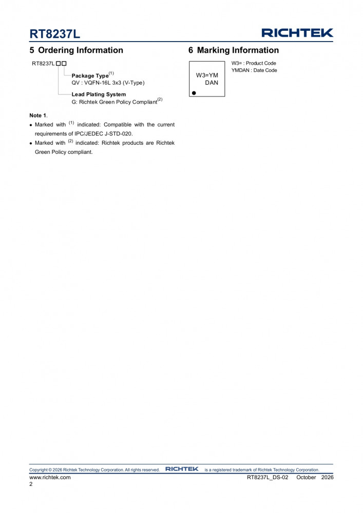 RT8237L datasheet page 2