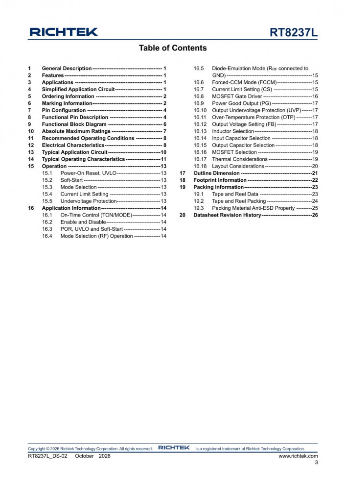 RT8237L datasheet page 3