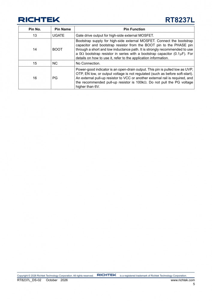 RT8237L datasheet page 5