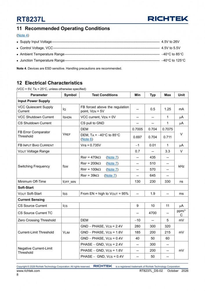 RT8237L datasheet page 8